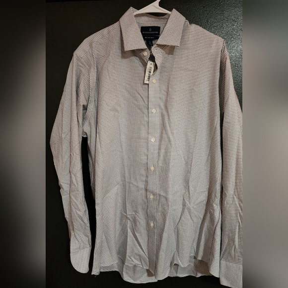 buttoned down | Shirts | New With Tags Grey And White Mens Slim Dress 7 ...